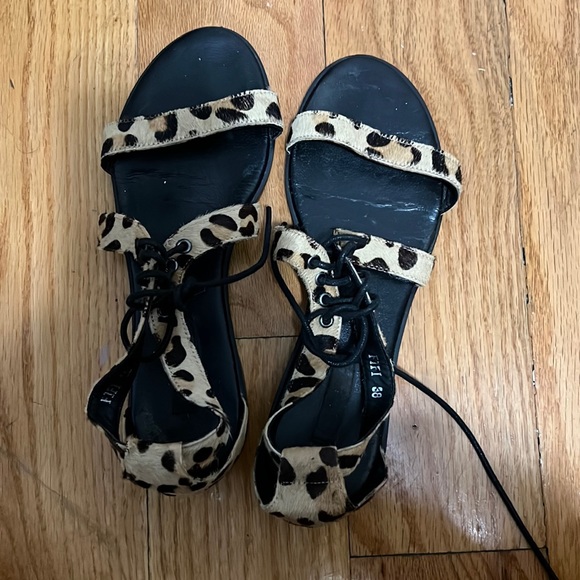 SENSO | Shoes | Senso Cheetah Print Samdals With Lace Up Detail | Poshmark